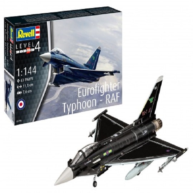 Aeromodel Eurofighter Typhoon - RAF, 63 Piese, 11.1 cm, Revell - eMAG.ro