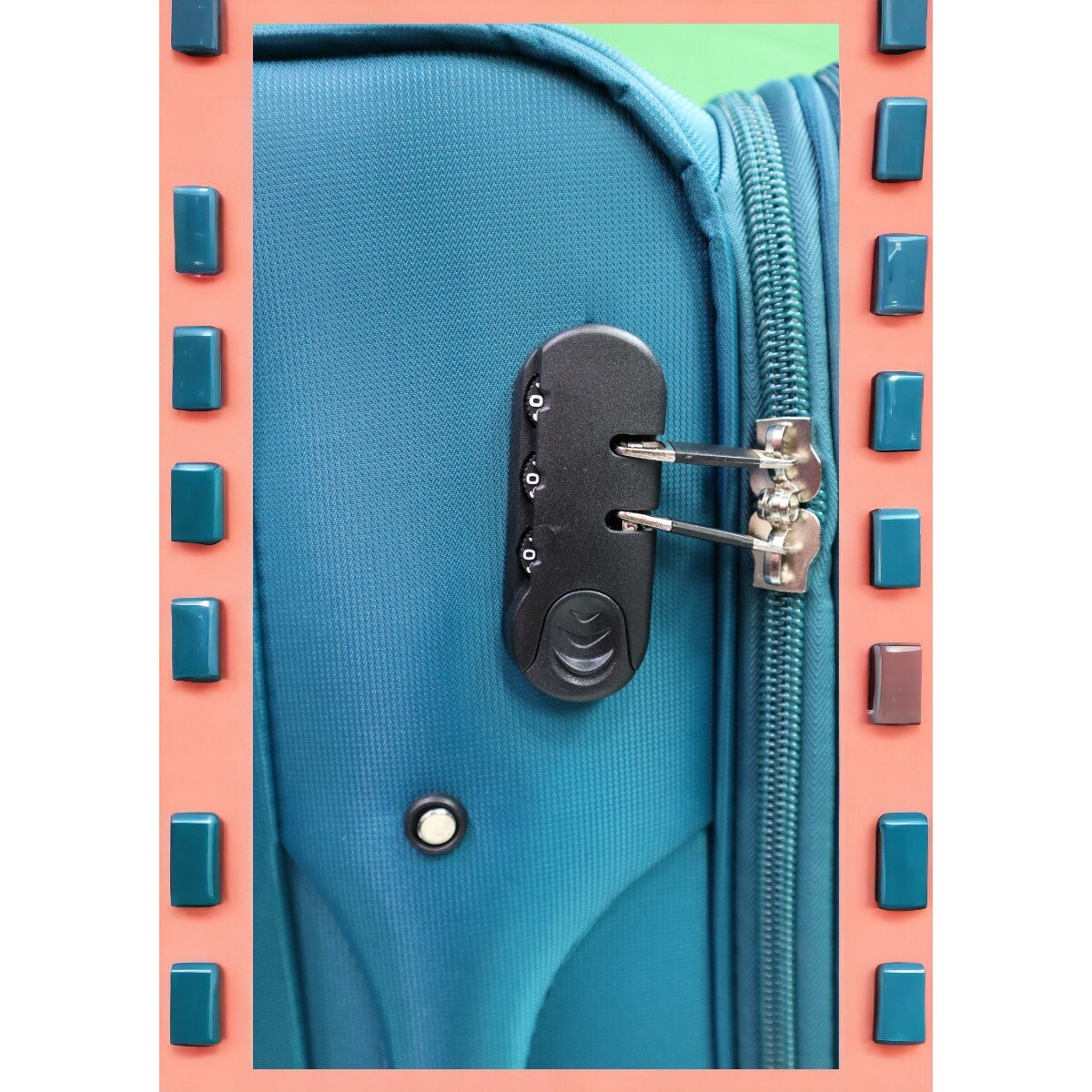 Trolere set B-001, 3 dimensiuni 20", 24", 28", 4 roti pivotante, green ...