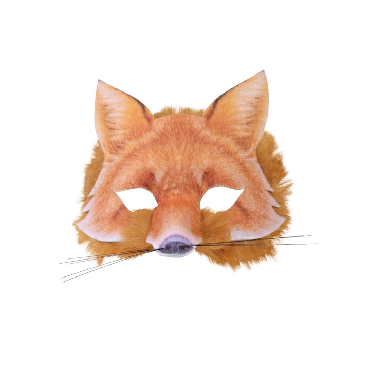 Masca vulpe KidMania® cu blana pentru copii, 14 ani +, Universala - eMAG.ro