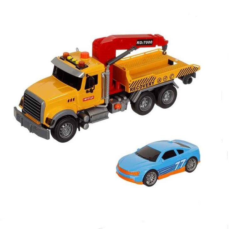 Camion Platforma Macara cu Vehicul Lumina Sunet - eMAG.ro