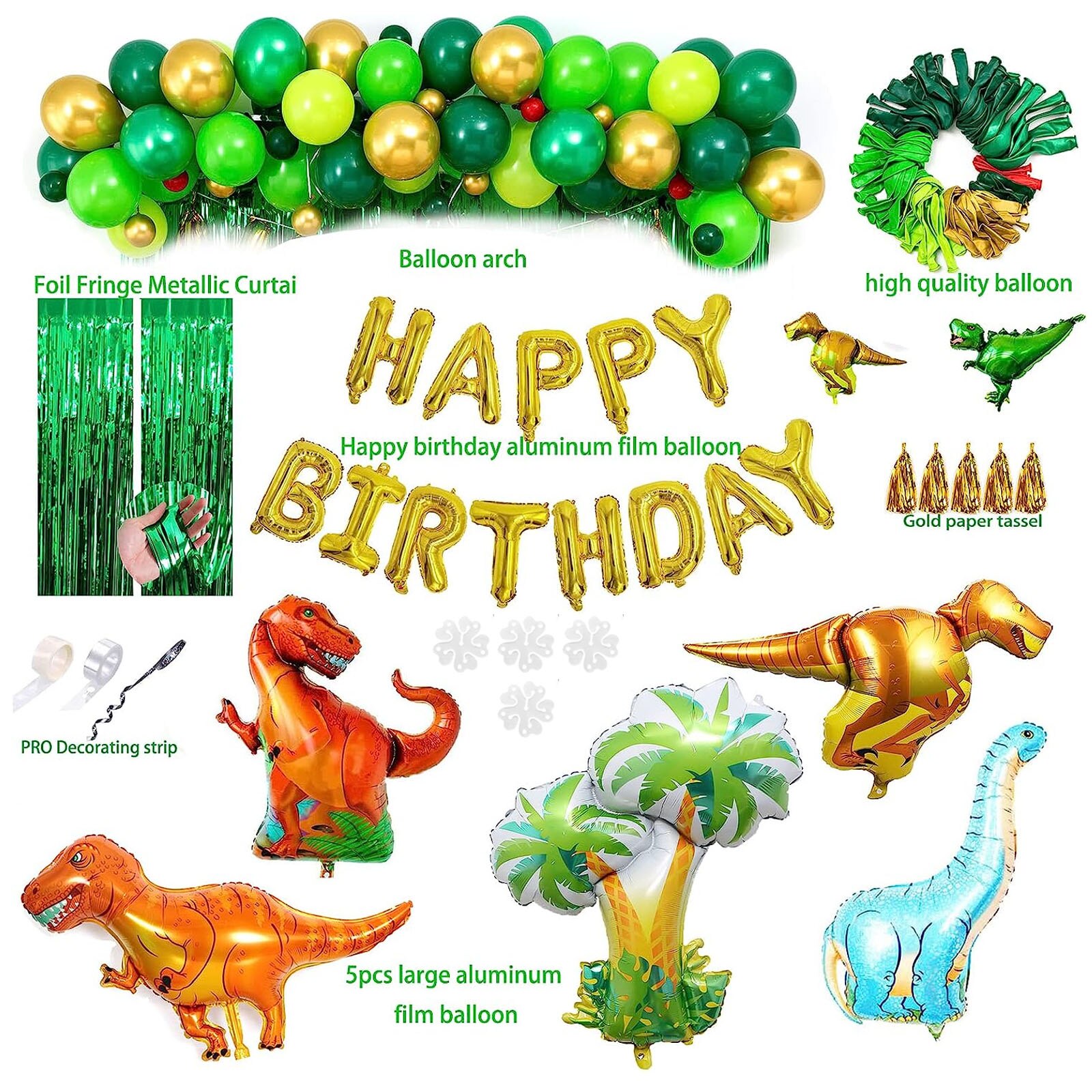 Set 118 baloane si decoratiuni petrecere aniversara, Axroad Mall ...