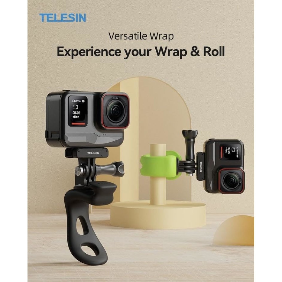 Sistem prindere tip inel, Telesin, compatibil GoPro Hero 12, Osmo ...