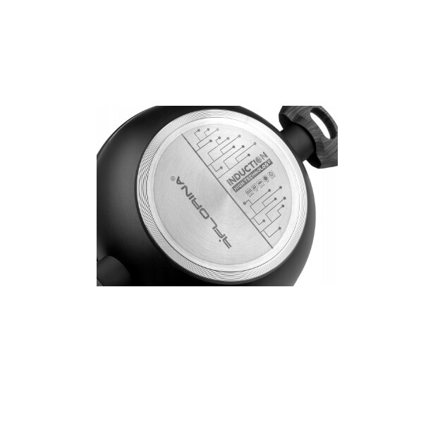 Алуминиева тенджера, с мраморно незалепващо покритие, с капак, 24x13 ...