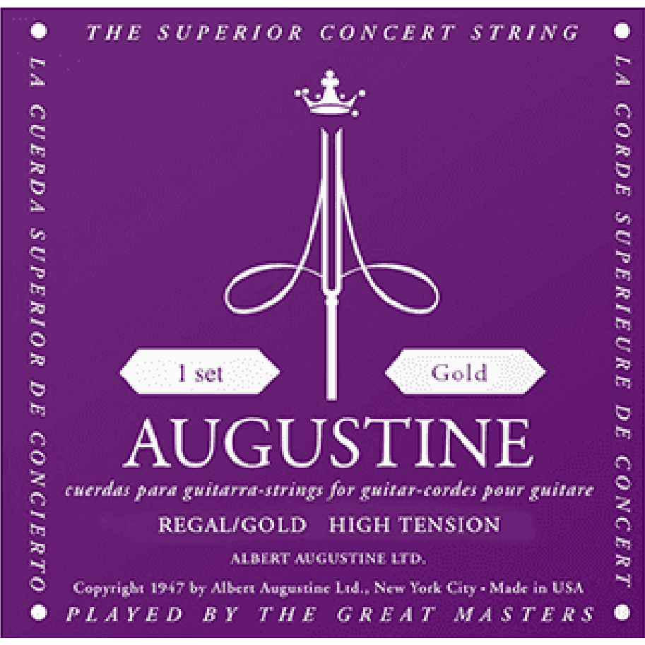 Corzi pentru chitara clasica, Augustine, RGGOLD, Regal Gold, High Tension - eMAG.ro