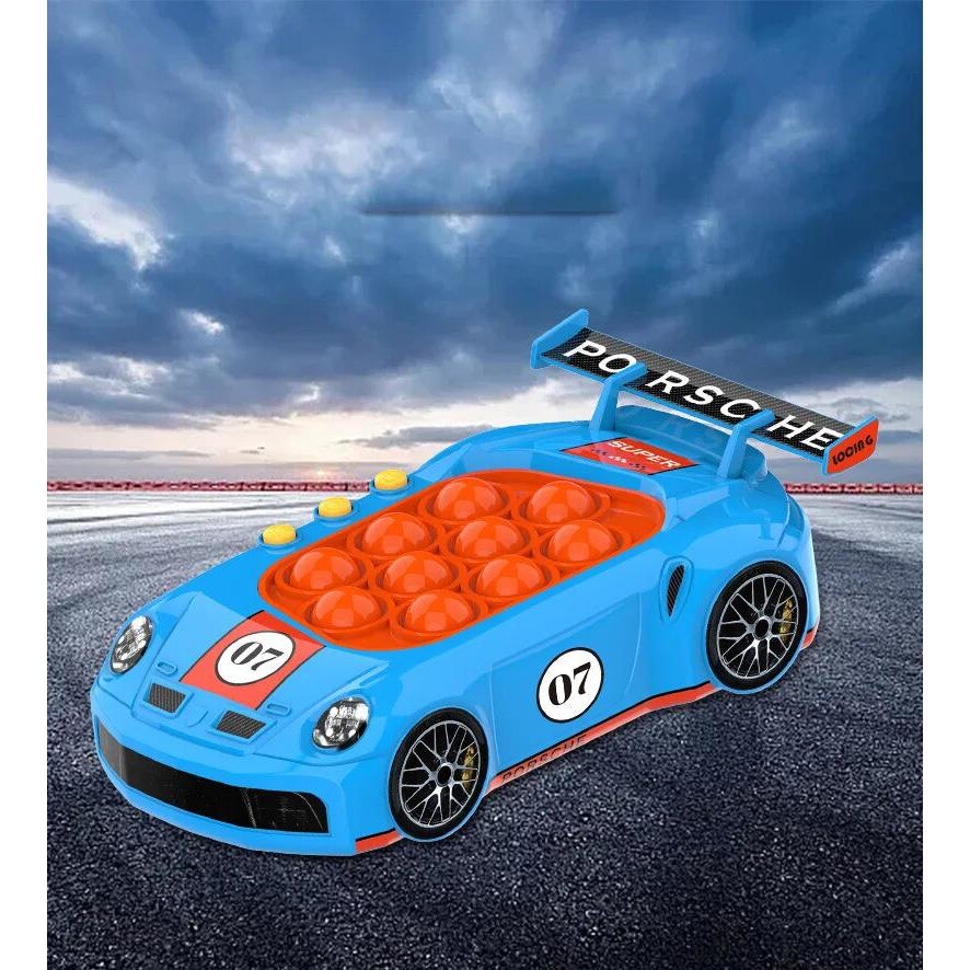 Jucarie Pop It Puzzle Electronic, forma masinuta blue, baterii incluse ...