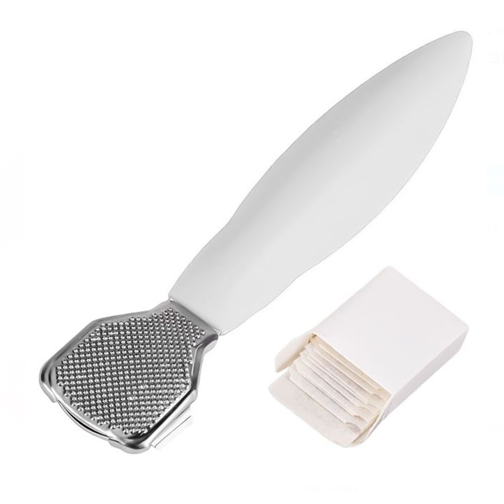 Set razuitor si pila metalica pentru calcaie Trendmark cu 2 fete, 25 ...