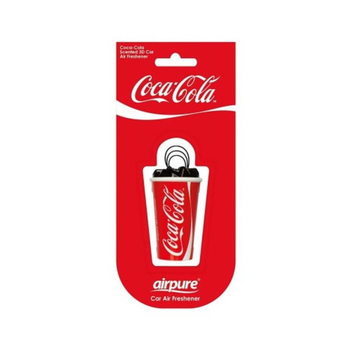 Odorizant Auto Airpure forma pahar plastic 3D Coca Cola Original - eMAG.ro