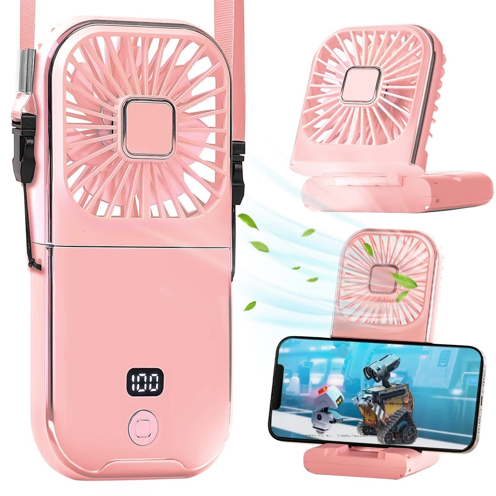 Ventilator Portabil Flippy, 3 in 1, de Mana, de Gat, de Birou, 16.7 x 8 ...