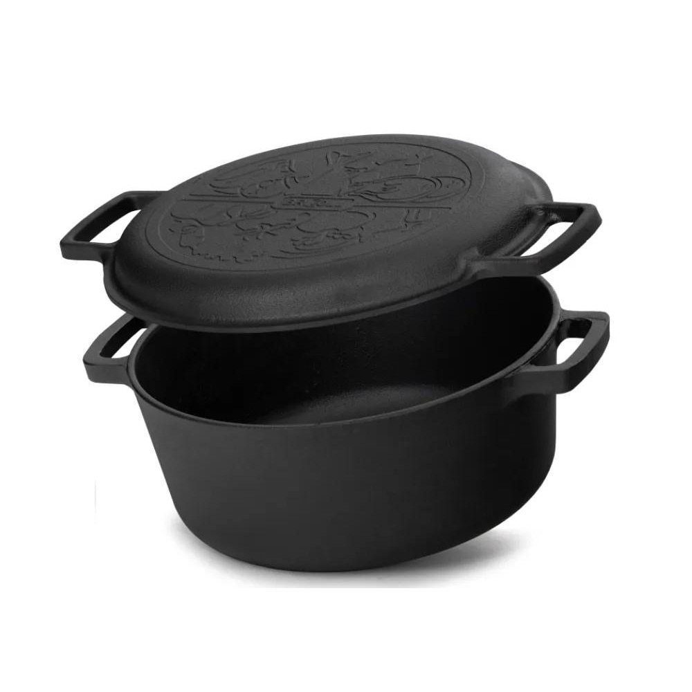 Oala Brizoll, Fonta, Cu capac din fonta, 6 l, Negru - eMAG.ro