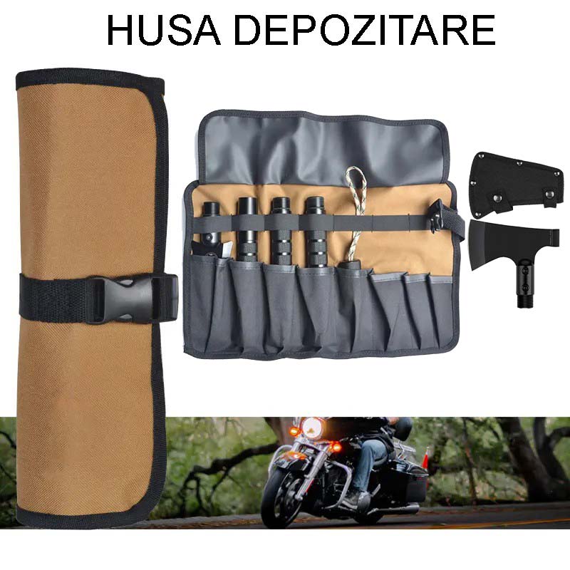 Baston Topor Sulita multifunctional, cu Amnar si Fluier, Otel, 88 cm ...