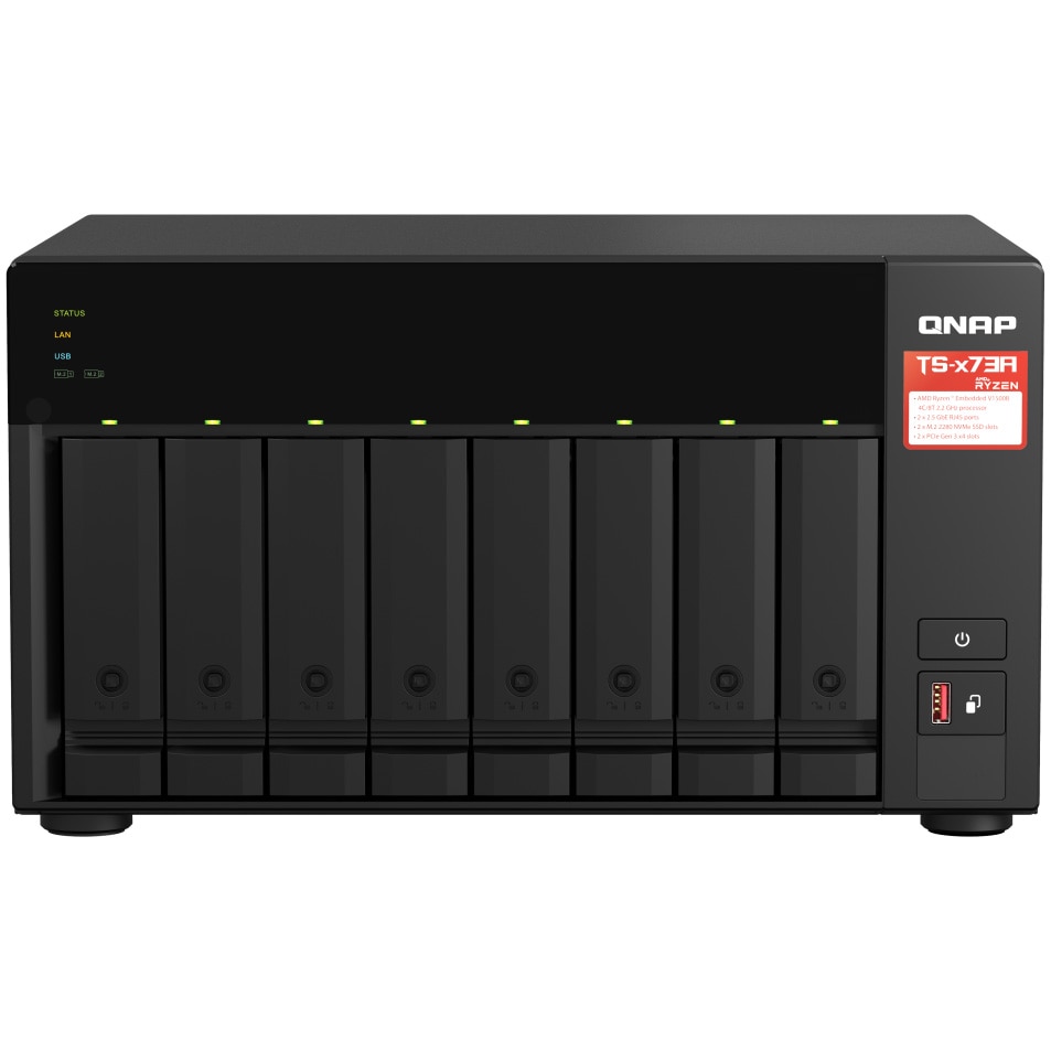 Network Attached Storage Qnap TS-873A-8G cu procesor AMD Ryzen™ V1500B ...