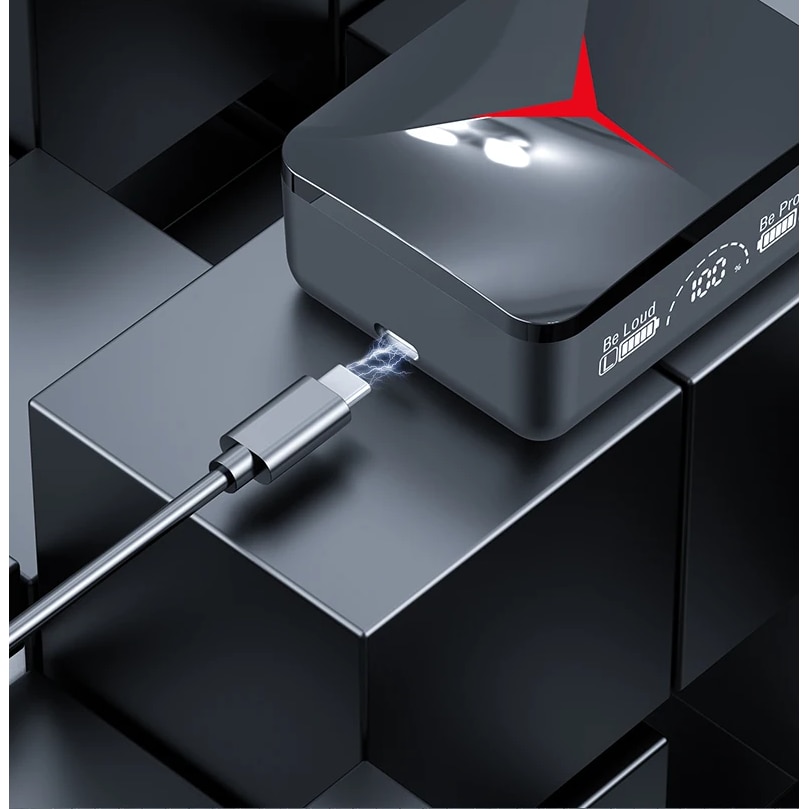 Casti Smart M90 PRO, V5.3 BT Wireless, Touch, Display Digital, Functie ...