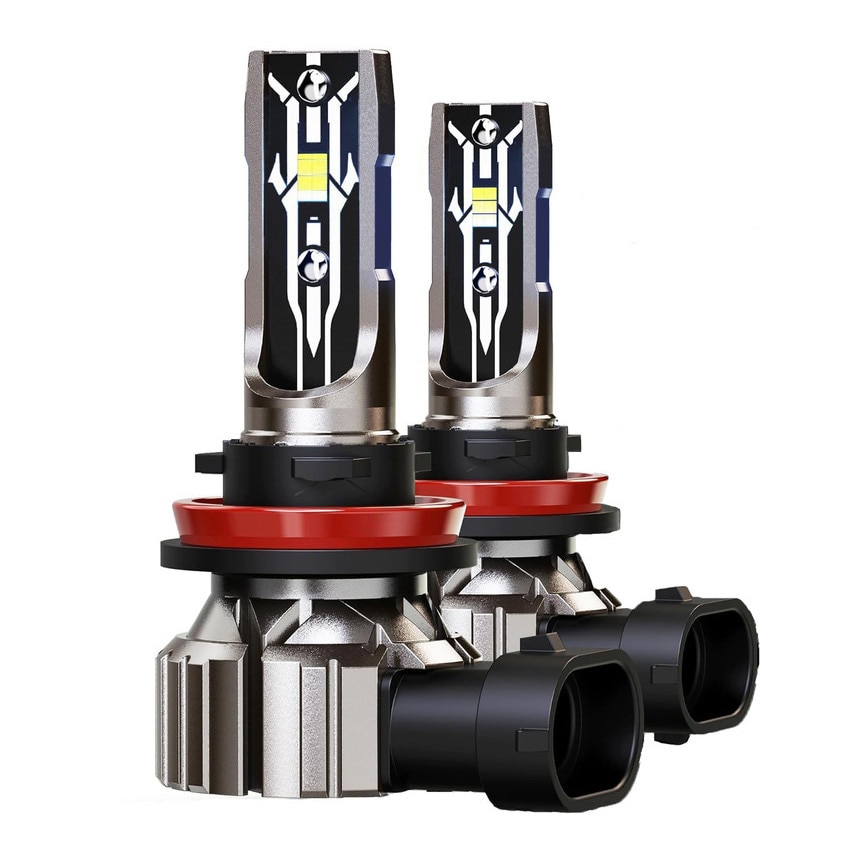 Set 2 becuri LED Auto H11, H8, H9, 60 W, Lumina alba rece 6500K, Faruri ...