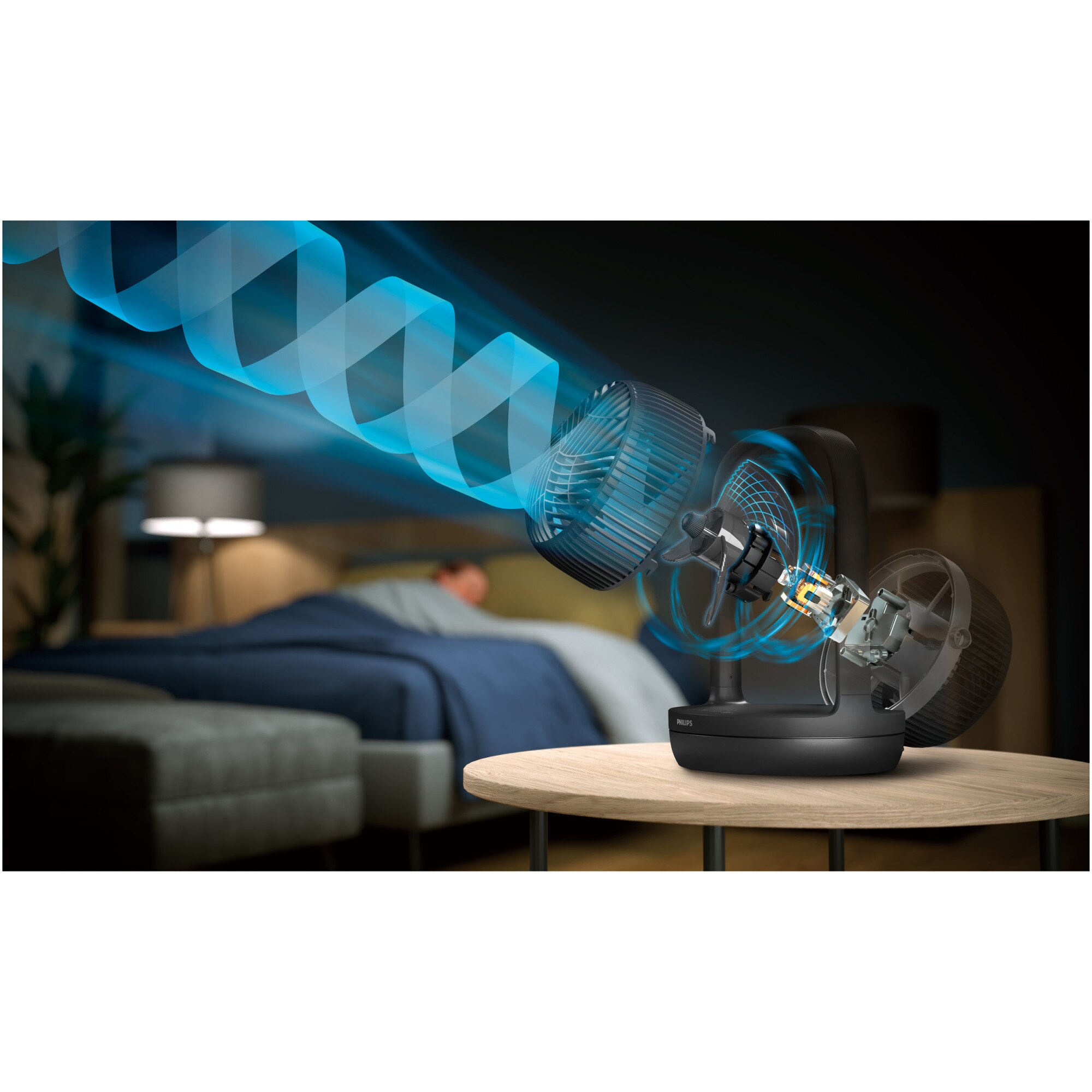 Ventilator de masa Philips CX3050/01, 28W, 3 setari de viteza, Mod ...