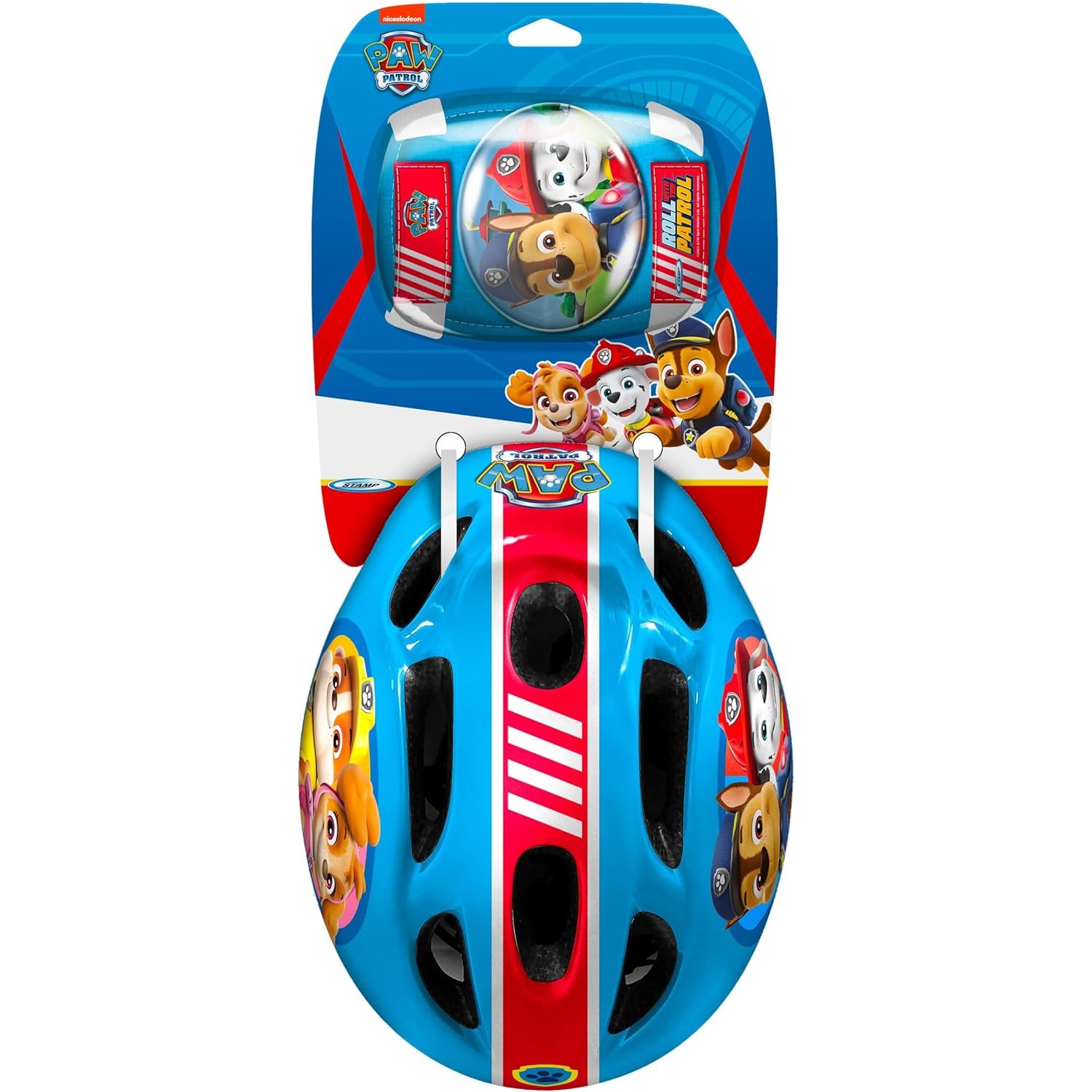 Set protectie pentru copii, casca cu marime reglabila, genunchiere si ...