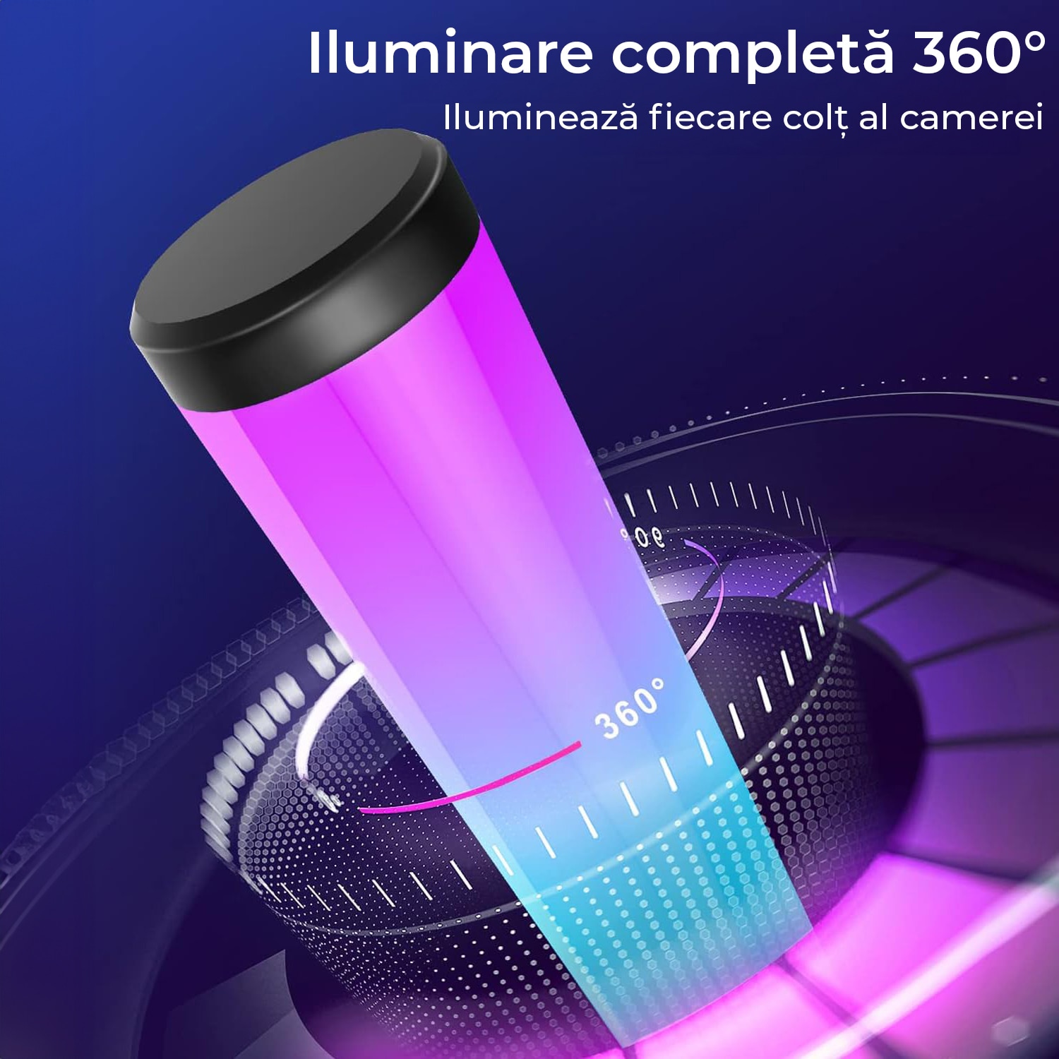 Bare luminoase inteligente cu leduri RGB Elindor® 360°, lumina ...