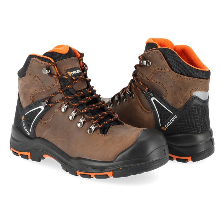 Bocanci de protectie, Procera, Piele naturala/Compozit, Antiderapant ...