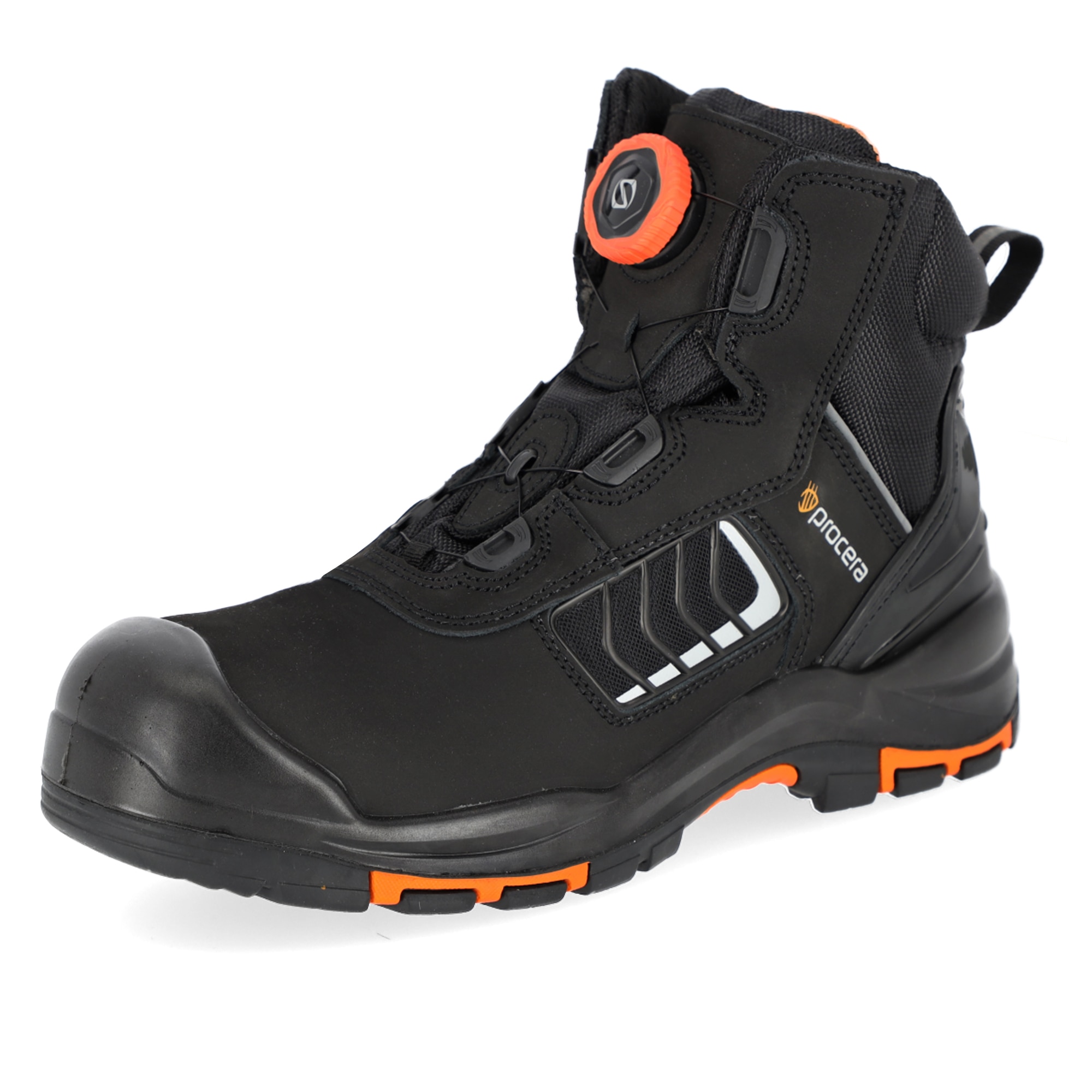 Bocanci de lucru pentru barbati, Procera, Piele nabuc, Negru, 43 EU ... Bocanci de lucru pentru barbati, Procera, Piele nabuc, Negru, 43 EU ...