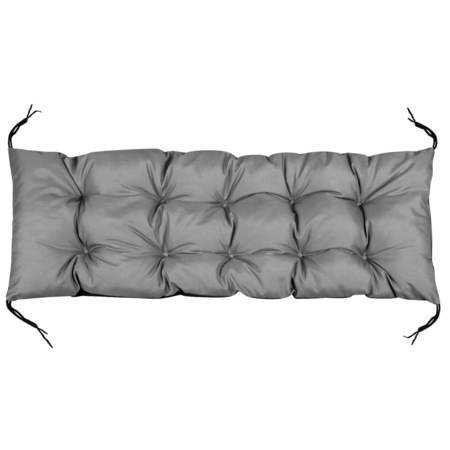 Водоустойчива възглавница за градинска пейка, PVC, 120x50 см, сиво ...