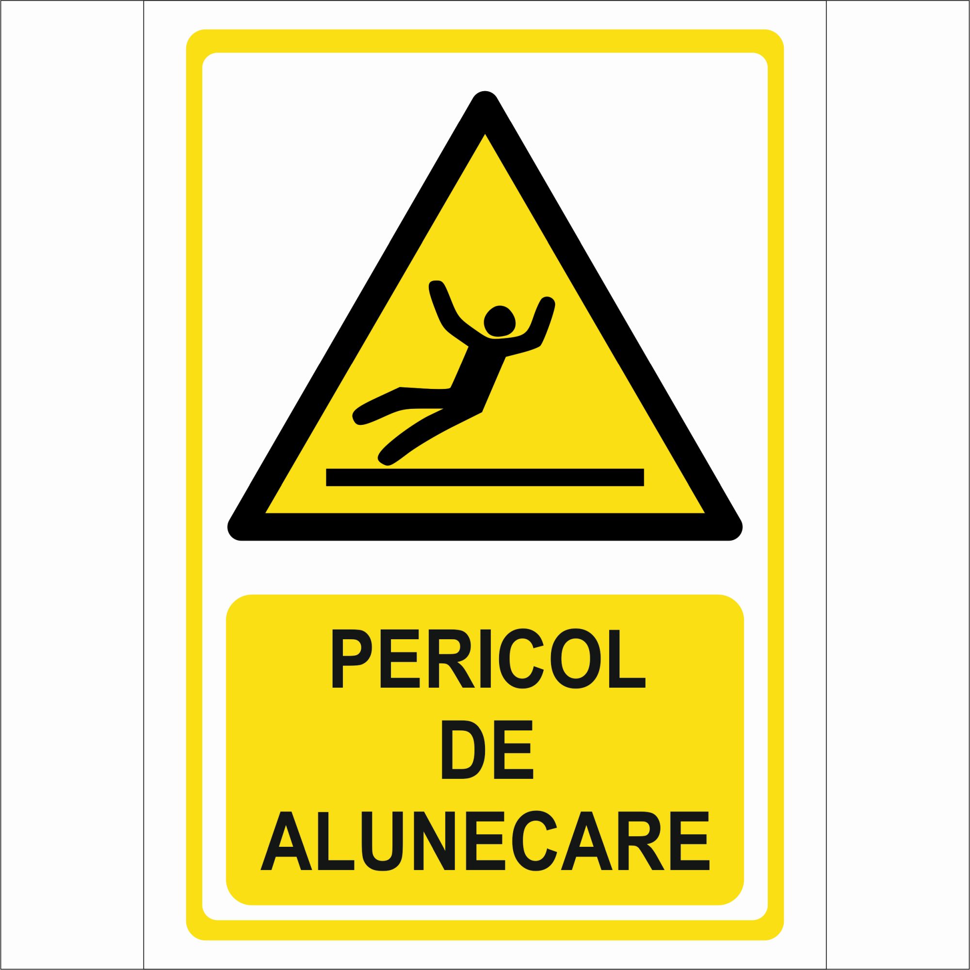 Indicator de avertizare Pericol de alunecare, autocolant hartie, format ...