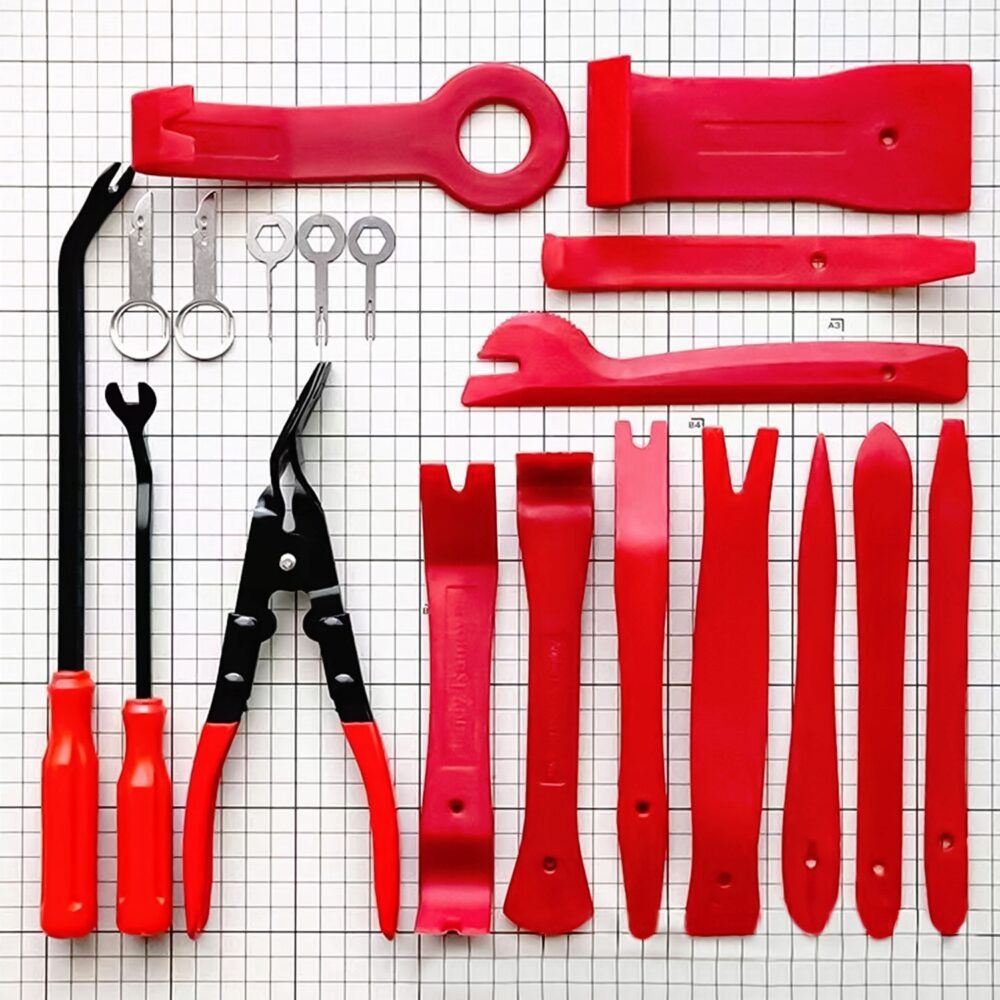 Комплект за кола, 19 части, за тапицерия и радио, с чанта за съхранение ...