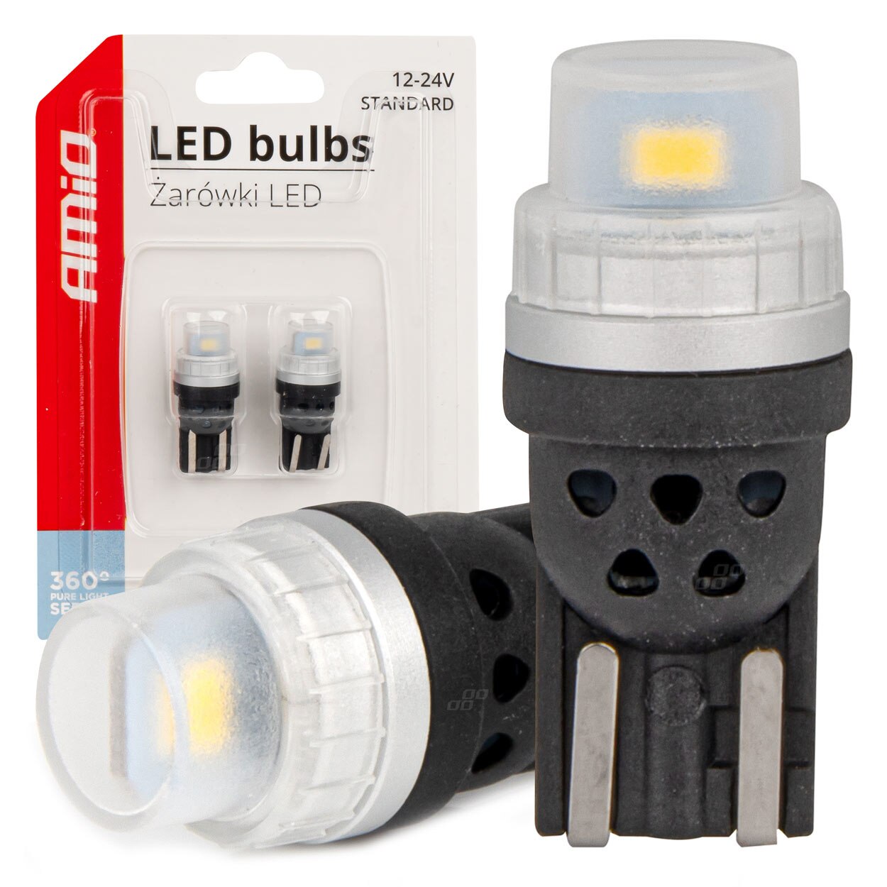Set 2 becuri T10 W5W 12-24V - eMAG.ro