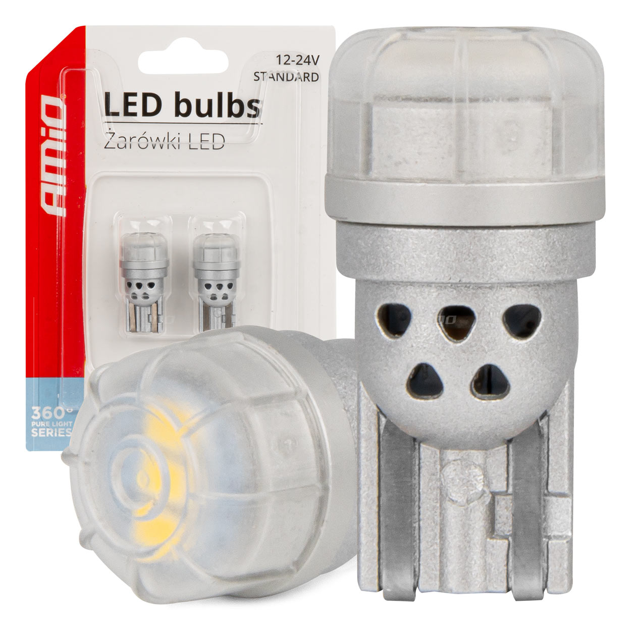 Set 2 becuri T10 W5W 12-24V 3x3020 SMD - eMAG.ro