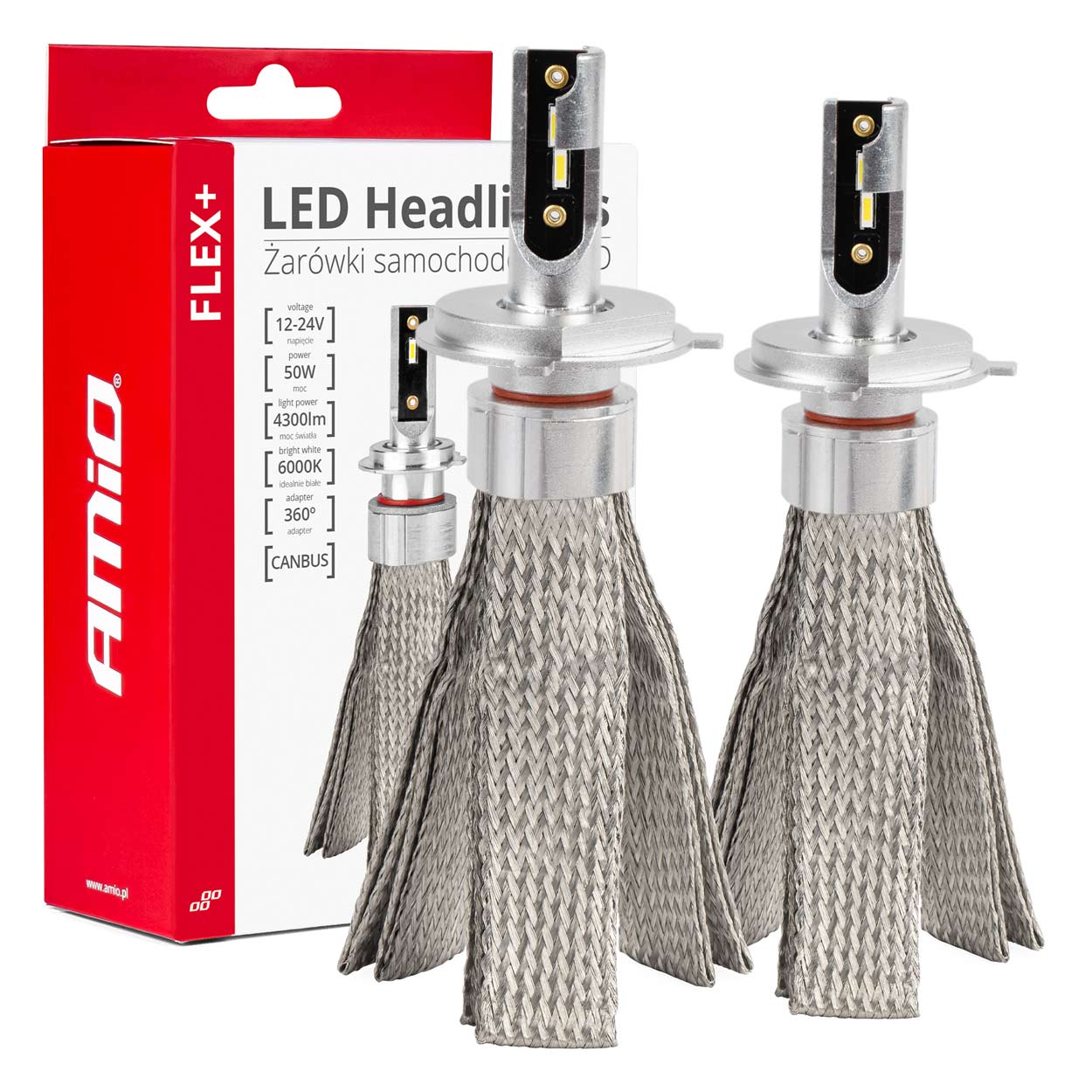 Set 2 becuri LED Canbus, H4 6000K 12/24V - eMAG.ro