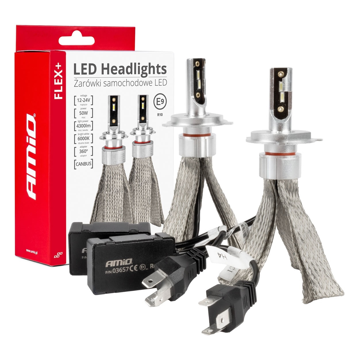 Set 2 becuri LED Canbus, H4 6000K 12/24V - eMAG.ro