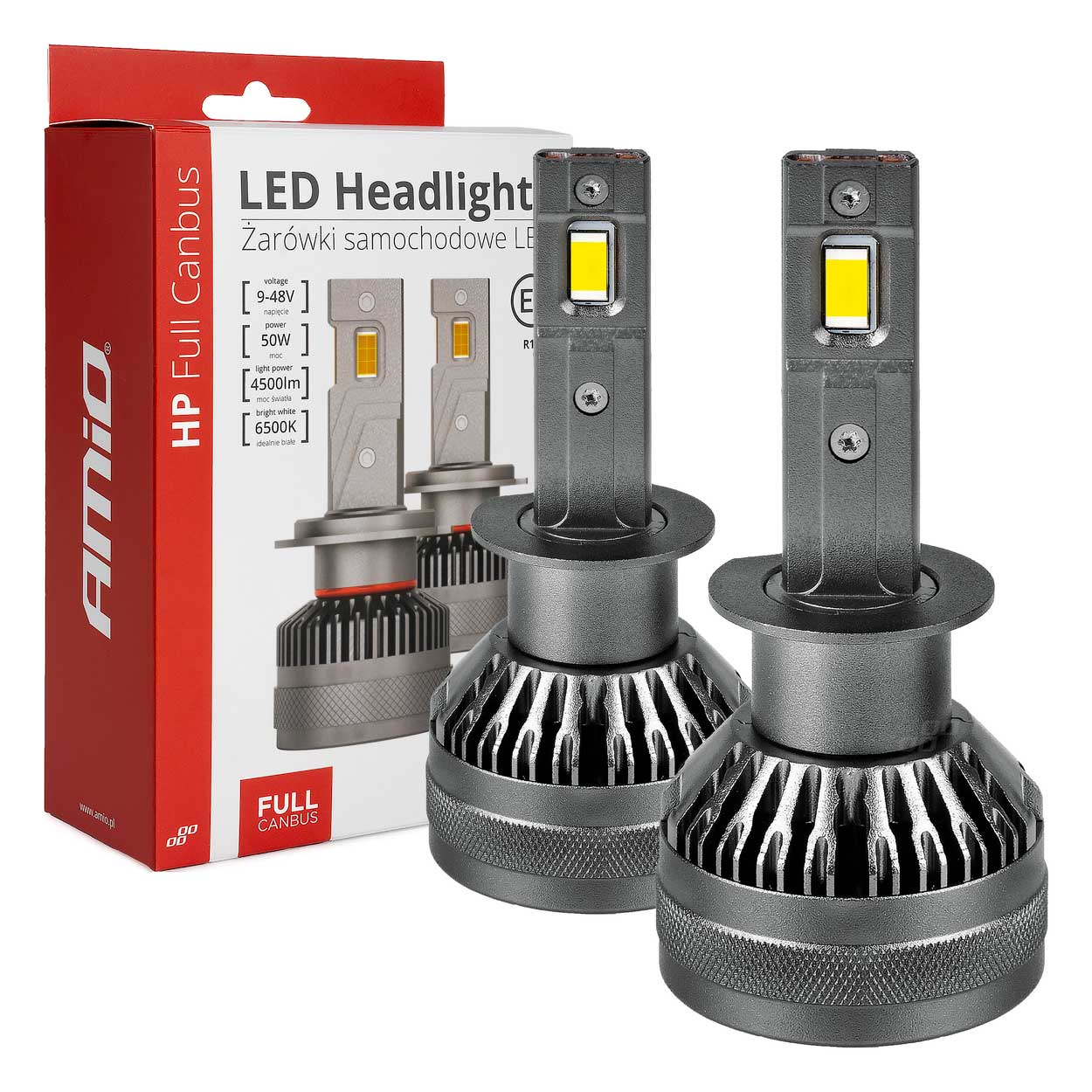 Set 2 becuri LED Canbus, H1 6500K 12/24V - eMAG.ro