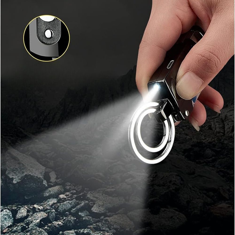 Многофункционална запалка 5 в 1, USB акумулаторна, Против вятър ...