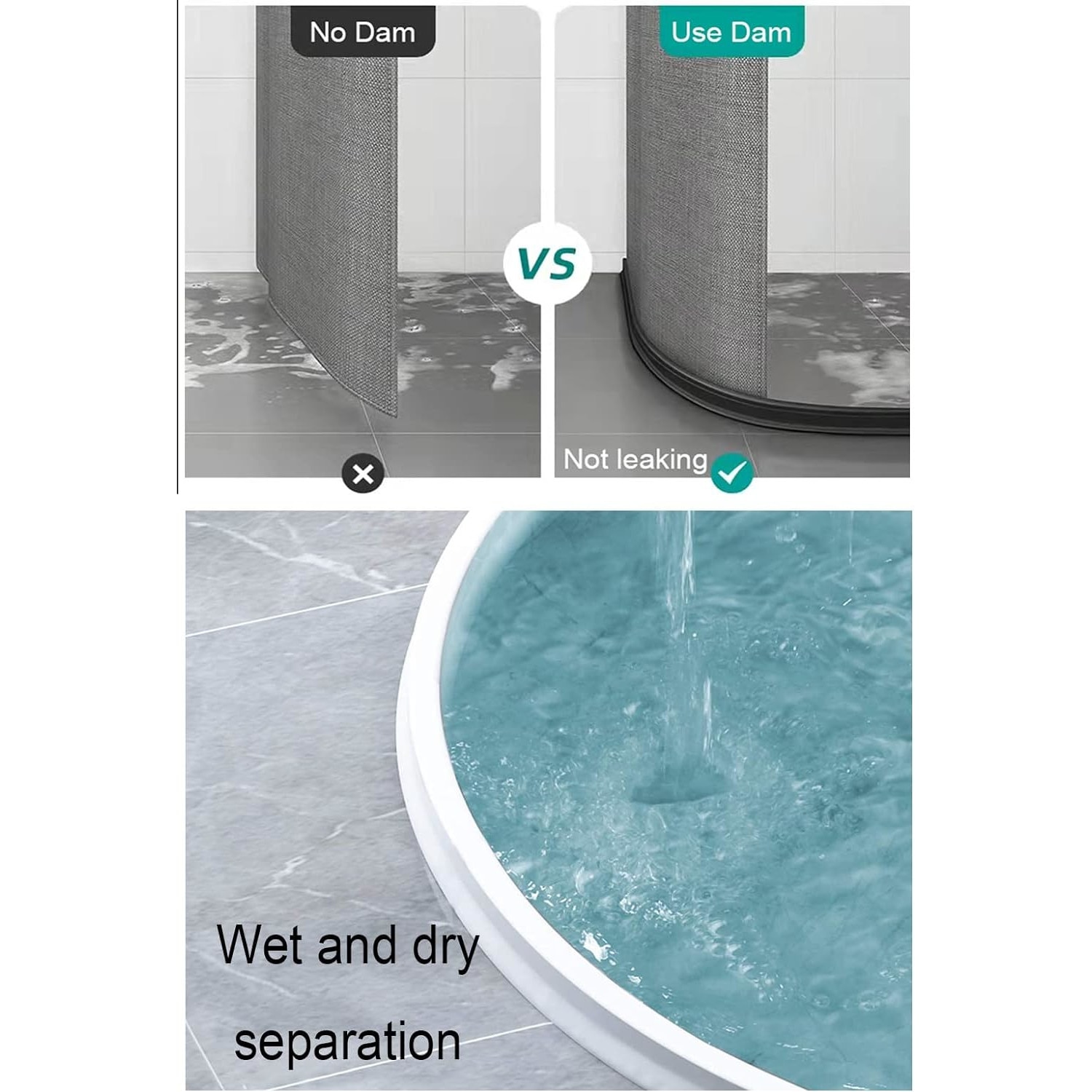 Prag de dus pliabil, Silicon, 120 cm - eMAG.ro