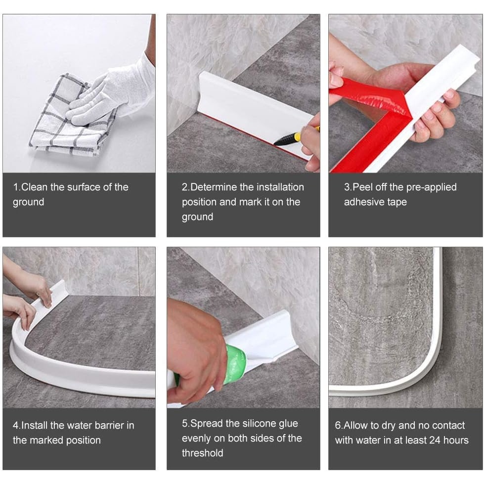 Prag de dus pliabil, Silicon, 120 cm - eMAG.ro