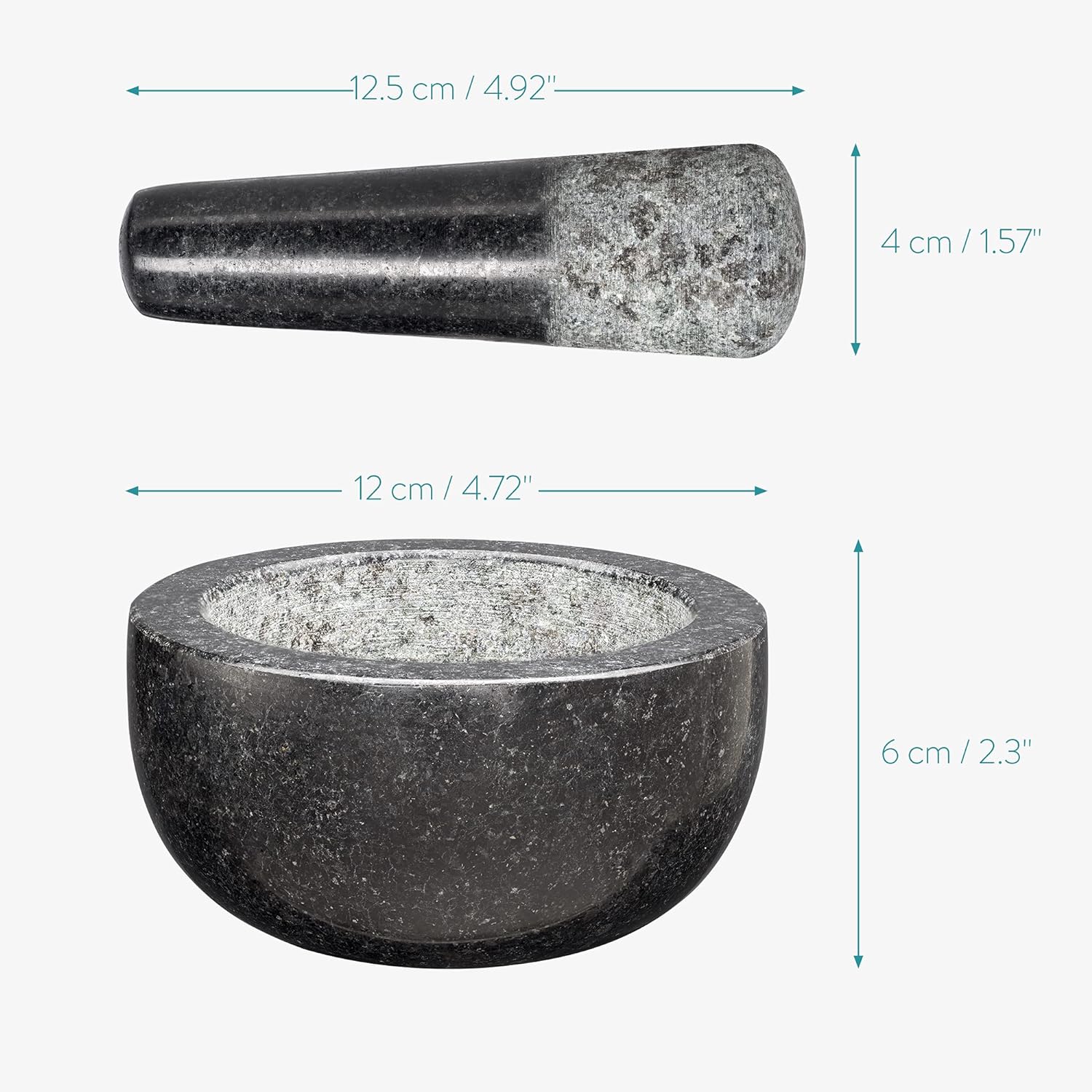 Mojar cu pistil Navaris, din granit, 12 cm - eMAG.ro