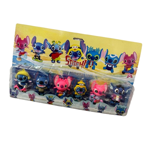 Set 6 figurine Virtual Trend®, din desene animate Lilo & stitch, 5cm ...