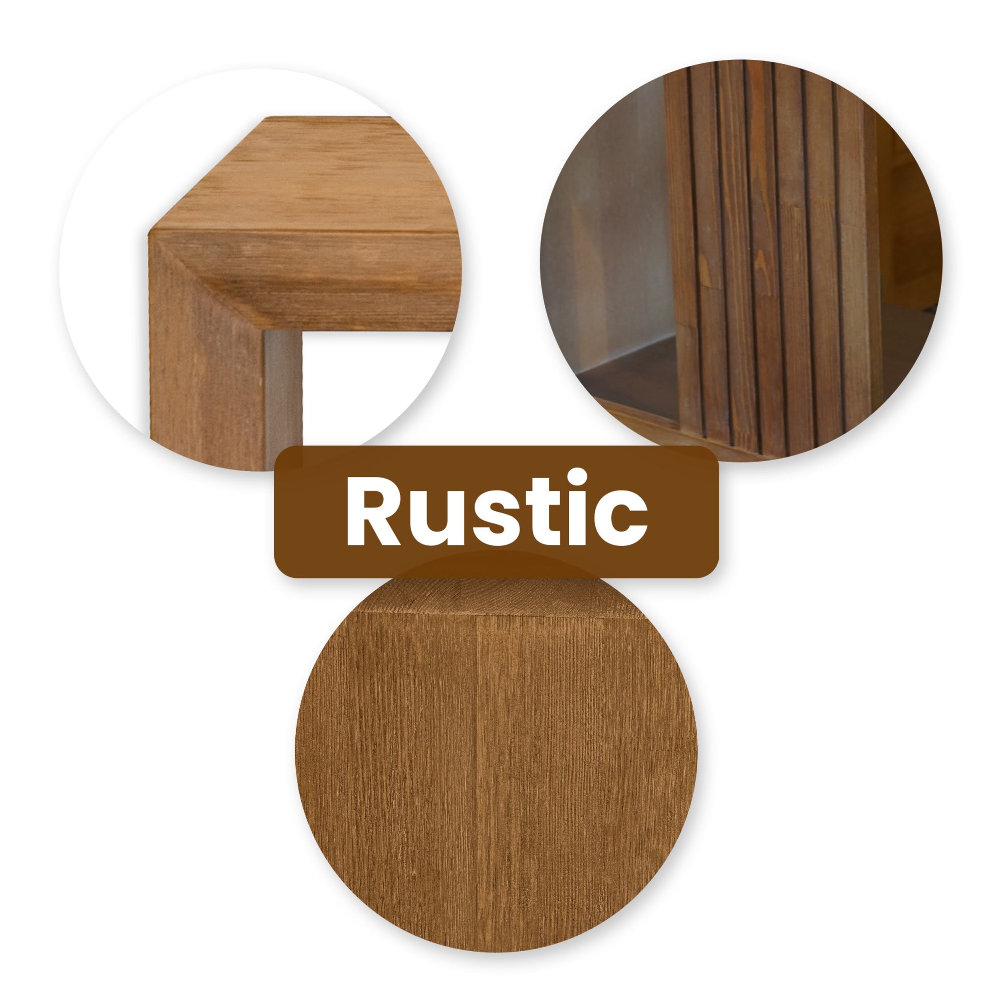 Set mobilier de baie din lemn masiv cu riflaj frontal, format din 2 ...