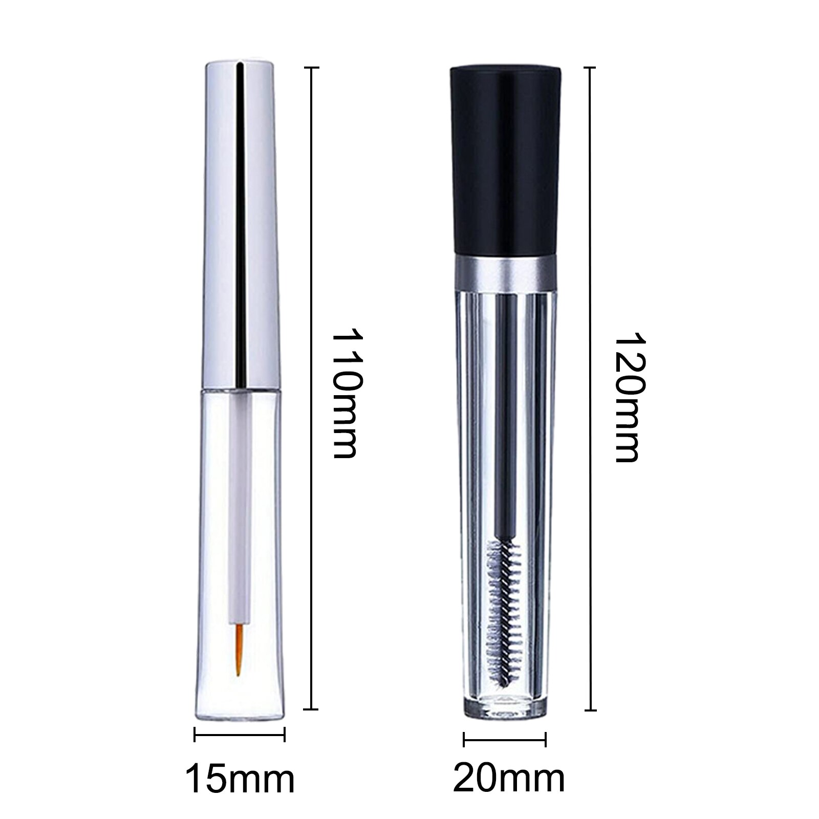 Set 4 recipiente cosmetice, Axroad Mall, 7/8ml, Cu tuburi de mascara ...