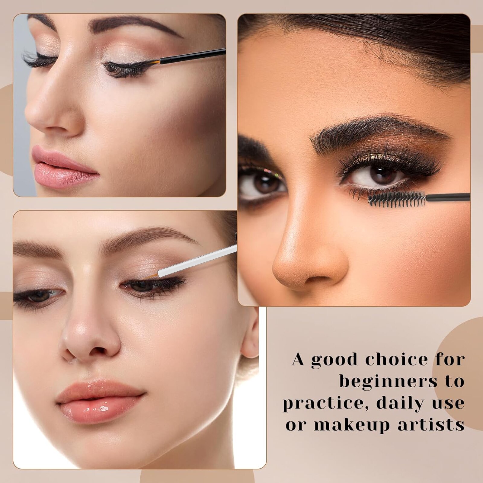 Set 4 recipiente cosmetice, Axroad Mall, 7/8ml, Cu tuburi de mascara ...