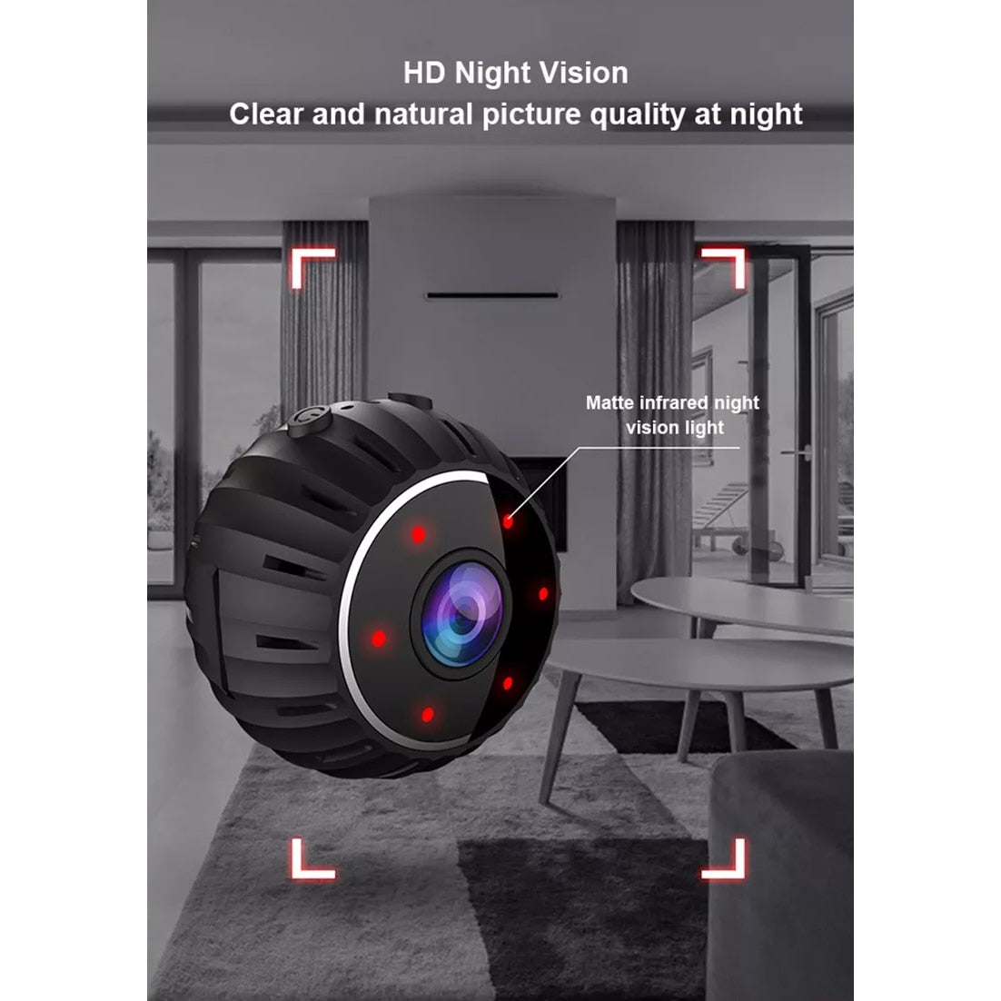 Mini Camera de Supraveghere, WiFi, Full HD, 360°, Night Vision, Senzor ...