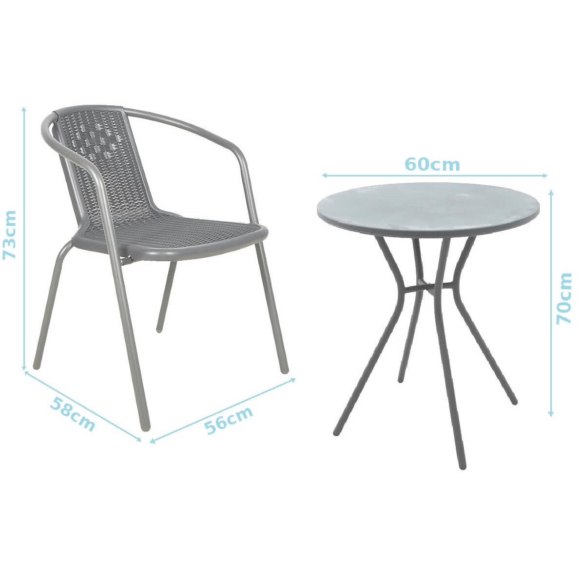 Set De Mobilier De Gradina, Focus Garden, Simple, 2 Scaune, 1 Masa ...