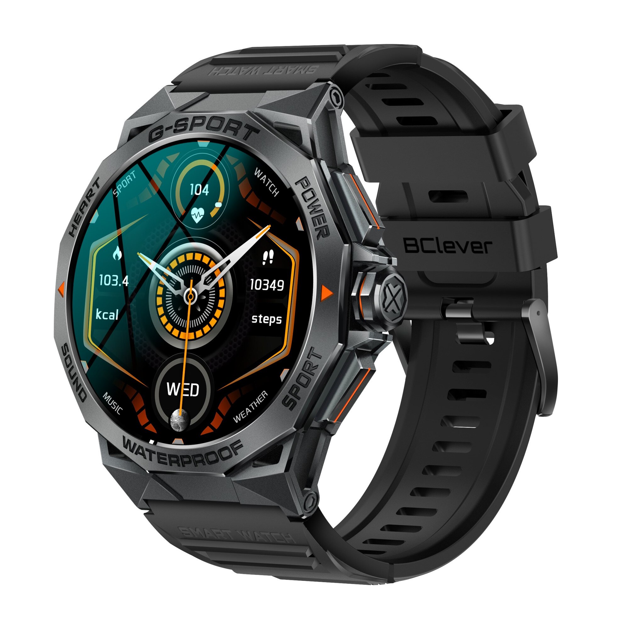 Ceas smartwatch, BK62 by BClever®, inteligent, unisex, ecran Amoled 1. ...