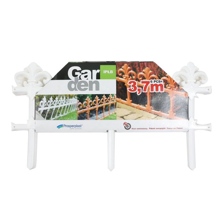 Gardulet Garden Art, pentru gradina, plastic, alb, 370 x 34 cm, set 6 ...