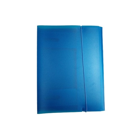 Set 4 dosare plastic cu elastic A4, albastru, 34x25 cm - eMAG.ro