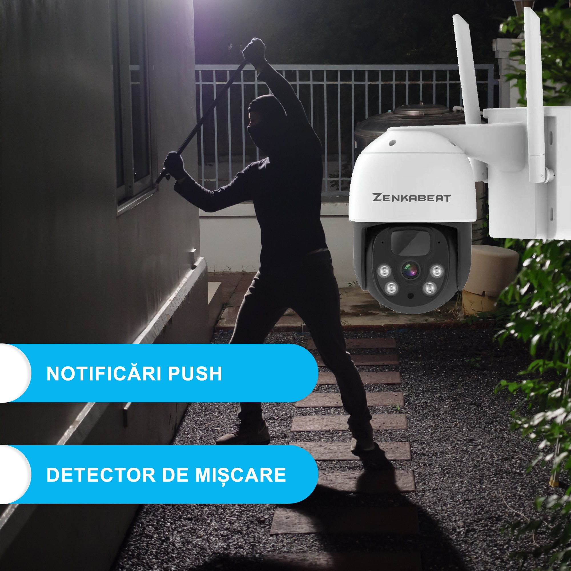 Camera de supraveghere cu SIM 4G si panou solar Zenkabeat Q8-Ultra View ...
