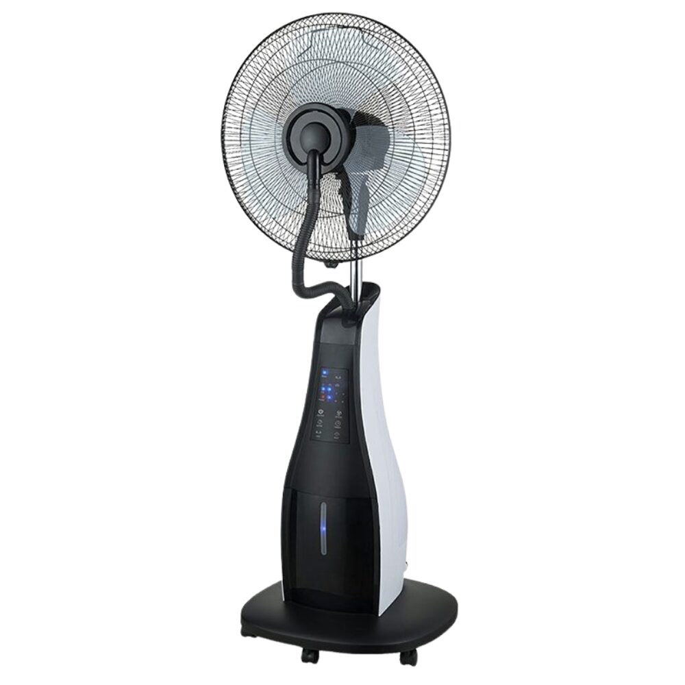 Ventilator turn cu pulverizare, 3 viteze, 80 W, Timer, Rezervor apa 3.2 ...