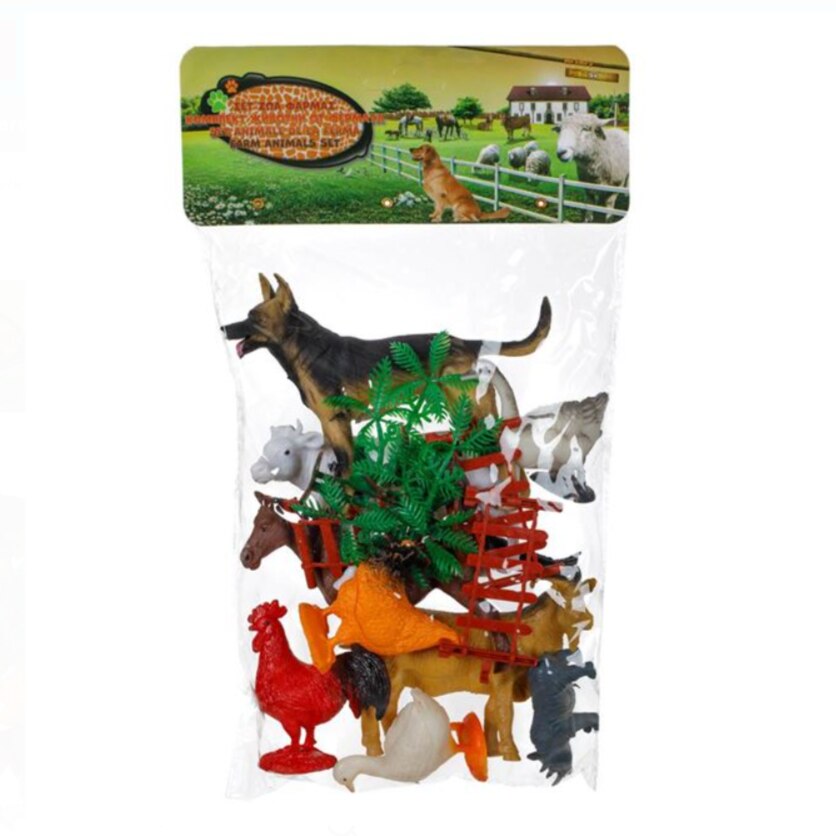 Set animale domestice de la ferma, 16 piese, 3 ani + - eMAG.ro