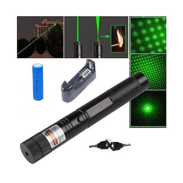 Laser Pointer Verde Virtual Trend® cu Acumulator Puternic Li-ion 6800 ...
