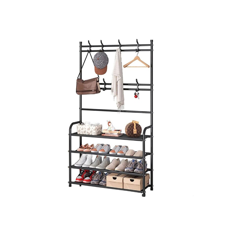 Cuier metalic, AT PERFORMANCE®, cu 4 Rafturi Pentru Incaltaminte, 8 ...