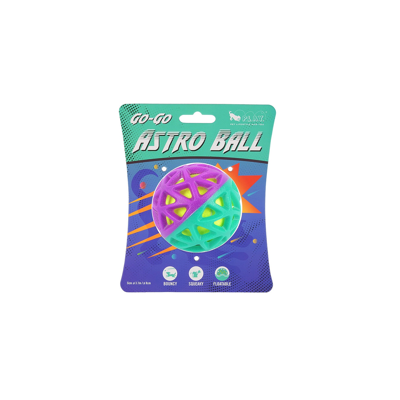 Топка за прием PLAY Astro Ball Nebula, зелено-лилава, 8 см - eMAG.bg