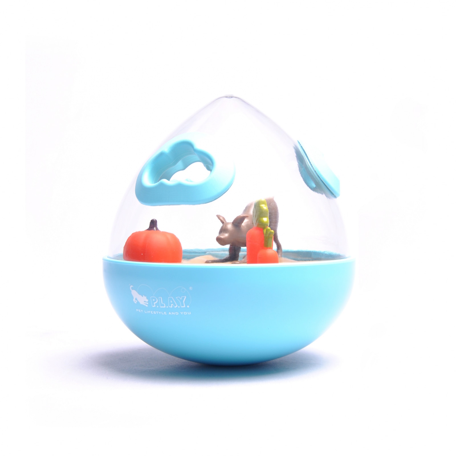Интерактивна играчка с награди PLAY Wobble Ball, синя топка 13 см - eMAG.bg